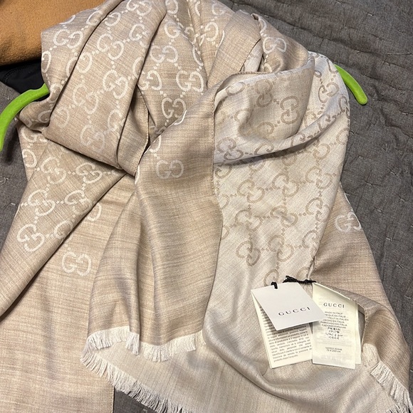 Gucci | Accessories | Gucci Tan Scarf | Poshmark